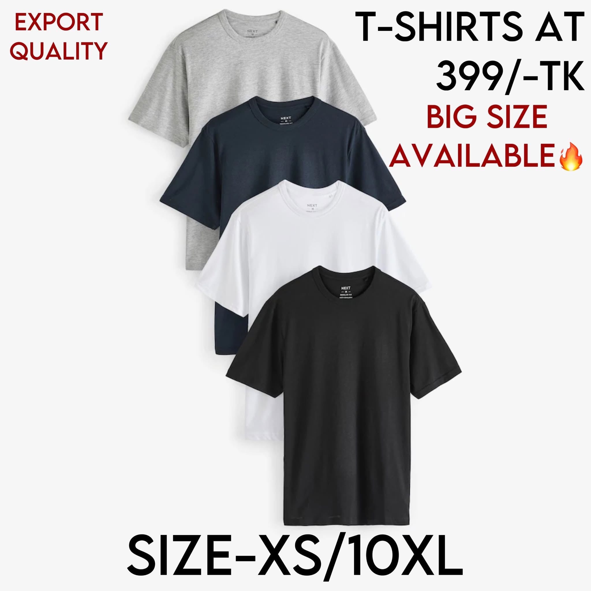 POLO T-SHIRT REGULER FIT XS/10XL (EXPORT QUALITY) – MENDROBE